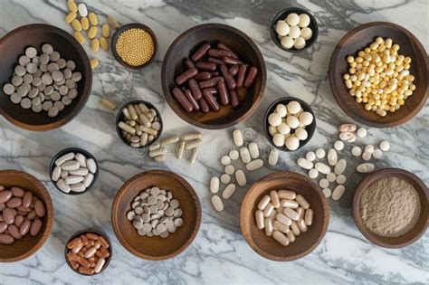 A Variety Of Iron Supplements And Multivitamins On A Table Indicating Their Use For Maintaining
