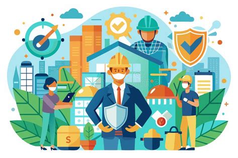 A Group Of Construction Workers Focuses On Well Being And Safety Practices Within An Urban