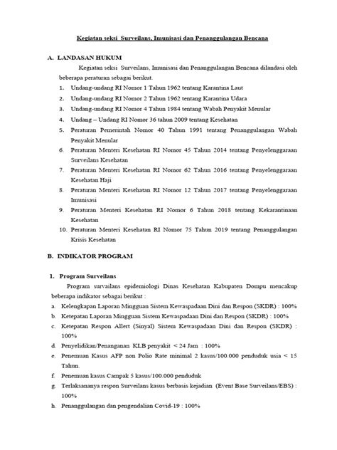 Indikator Surveilans Pdf
