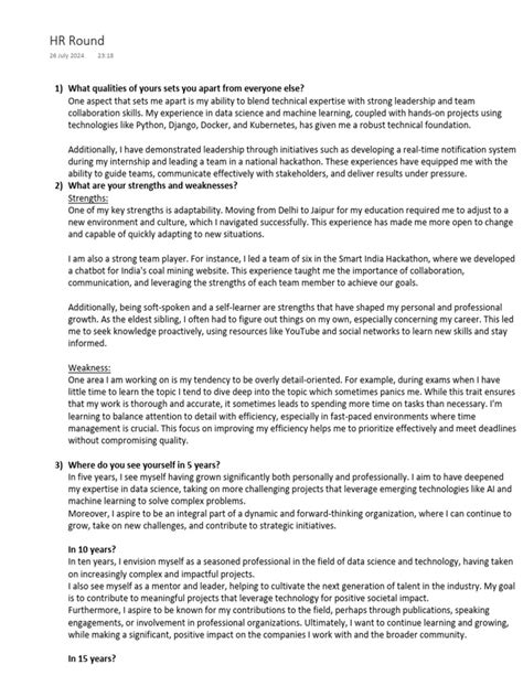 Hr Interview Pdf