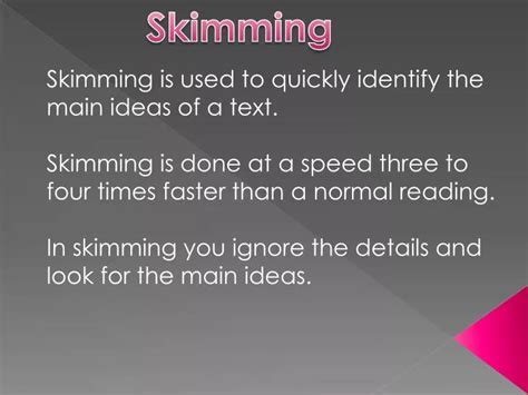 Ppt Skimming Powerpoint Presentation Free Download Id2145201