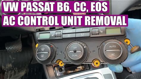 How To Remove Ac Climate Control Unit Climatronic Panel Vw Passat B6