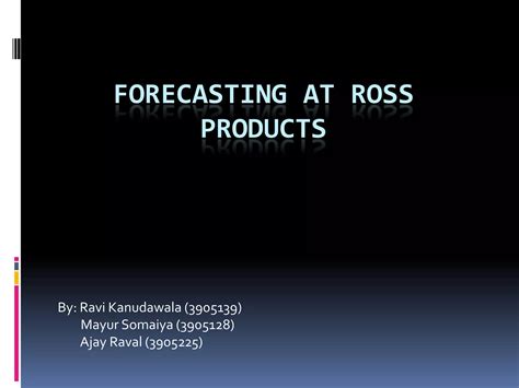 Forecasting Presentation Pptx