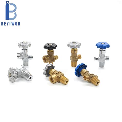 High Pressure Co2 Cylinder Brass Gas Valve Cga320 With Safety Device