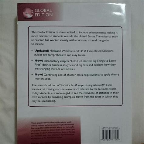 statistics for managers using microsoft excel 7th edition hobbies