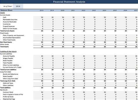 Financial Ratios Excel Template