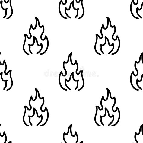 Cartoon Doodle Of Fire Effect Element Seamless Pattern Stock Vector