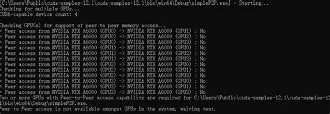 peer to peer access fails on 4x a6000 cuda programming and performance nvidia developer forums