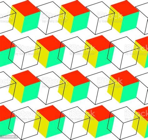 3d 큐브로 만든 매끄러운 벡터 패턴 0명에 대한 스톡 벡터 아트 및 기타 이미지 0명 기하 도형 디자인 Istock