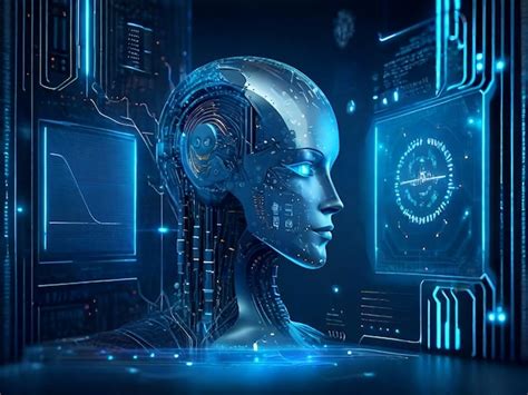 Premium Ai Image Visual Analysis Artificial Intelligence A Smart Robot Biometric Cyber Security