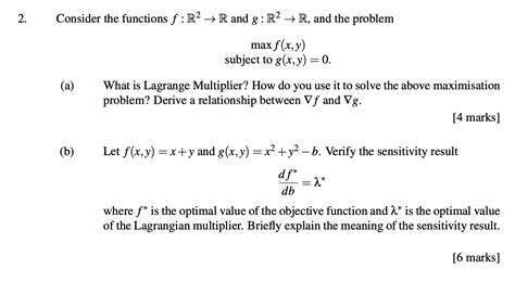 solved 2 consider the functions f r2 r and g r2 r