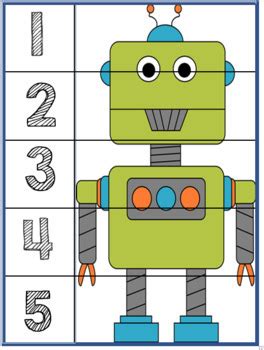 Robot Number Puzzle By Kassandra Bethke TPT
