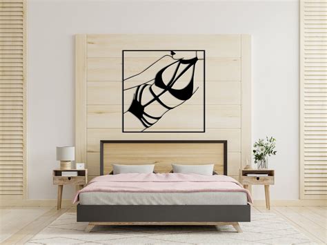 Sexy BDSM Wall Art Sensual Metal Wall Decor Sensual Body Silhouette Seductive Metal Sculpture