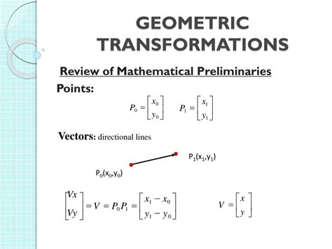 Ppt Geometric Transformations Powerpoint Presentation Free Download