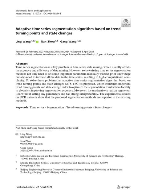 Adaptive Time Series Segmentation Algorithm Based On Trend Turning