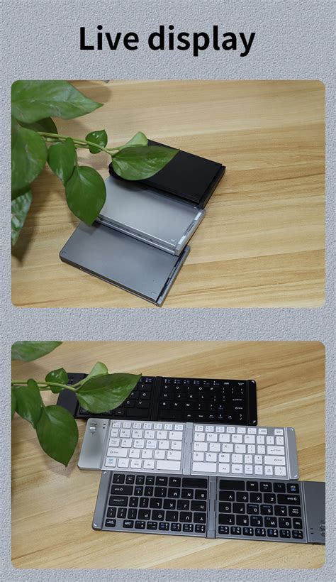 Meewoo Portable Folding Wireless Keyboard And Mouse Set Bluetooth Keyboard For Tablet Phone