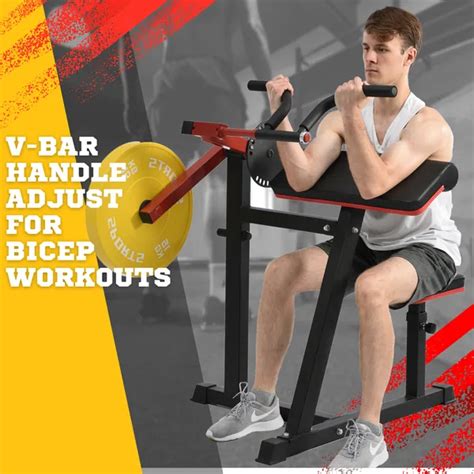 Dropship Bicep Tricep Curl Machine With Adjustable Seat Bicep Curls And Tricep Extension