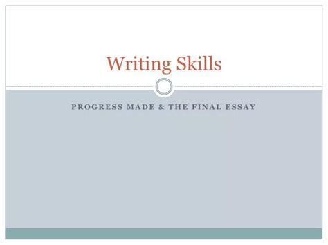 PPT Writing Skills PowerPoint Presentation Free Download ID 1931896