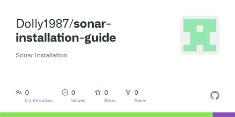 Github Dolly1987sonar Installation Guide Sonar Installation