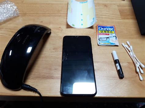 깨진 휴대폰 핸드폰 액정 복원 셀프수리 Uv 액상 접착제 자가수리