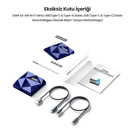 dark a2 air wireless android auto kablosuz araç interface android auto and apple carplay oto