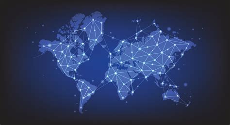 Abstract Of World Map Network 13734069 Vector Art At Vecteezy