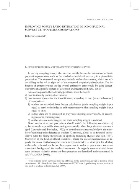 Pdf Improving Robust Ratio Estimation In Longitudinal Surveys With