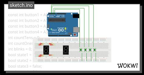 2 ssd common cathode cuircuit 1 howard wokwi esp32 stm32 arduino simulator