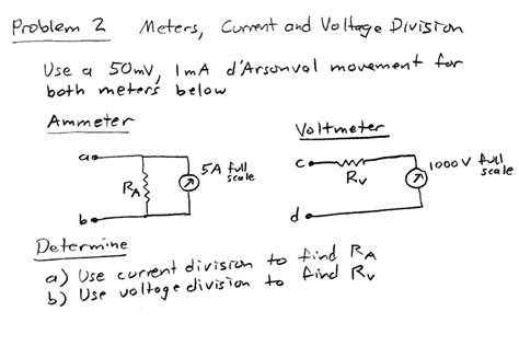 Solved Problem Meters Current And Voltage Division Use A Chegg Com