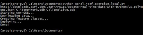 mettre à jour des données temps réel avec l api python learn arcgis