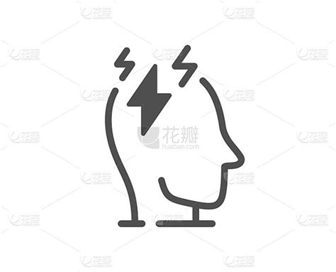 压力图标焦虑抑郁的迹象向量