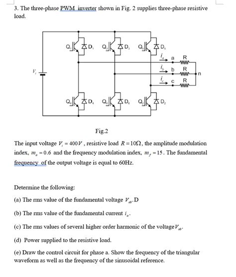 Solved The Three Phase PWM Inverter Shown In Fig Chegg Com