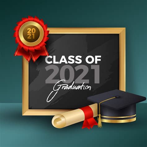 Free Vector Realistic Class Of 2021 Illustration Free Vector Realistic Class Of 2021 Illustration