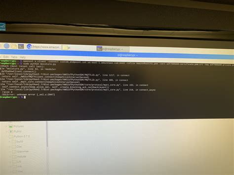 Unknown Error When Connecting To Myshadowclient · Issue 198 · Awsaws