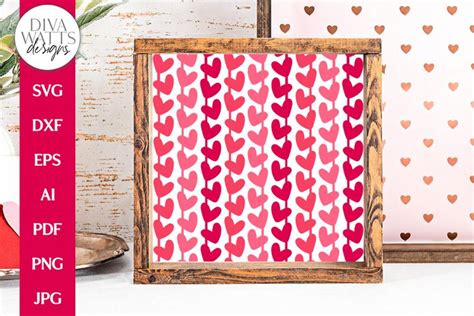 Heart Pattern Svg Valentines Day Design