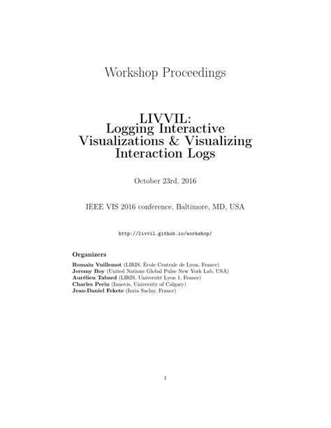 Pdf Livvil Logging Interactive Visualizations And Visualizing Interaction Logs