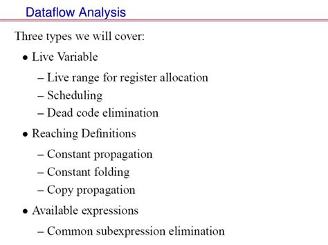 Topic 10 Dataflow Analysis Ppt Download