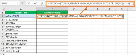 extract numbers from mixed text strings in excel easy solution
