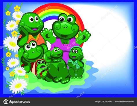 Cute Toads Modern Vector Illustration Stock Vector By ©yay Images 621127296