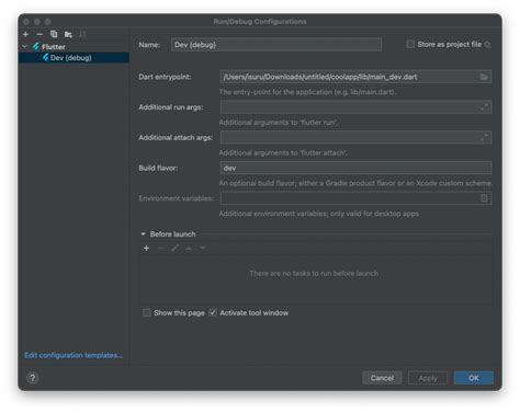 Question On Run Debug Configurations In Android Studio R Flutterhelp