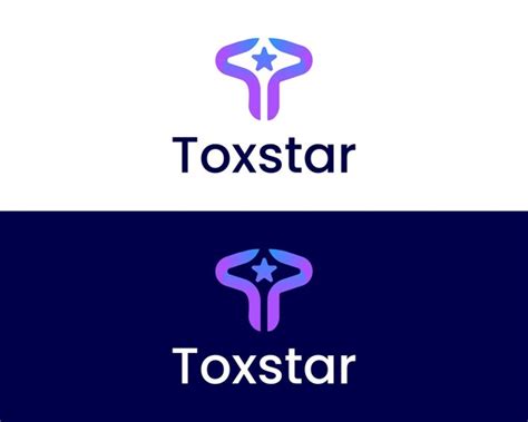 Буква т со звездным современным вектором концепции дизайна логотипа Премиум векторы