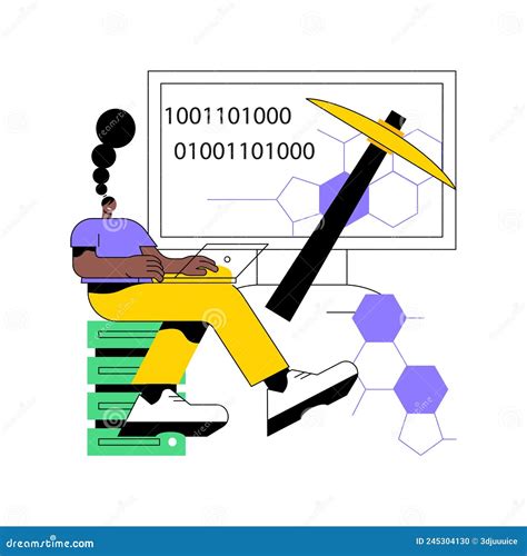 Data Mining Abstract Concept Vector Illustration Stock Vector Illustration Of Mining Machine