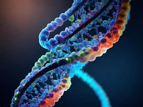 Premium Ai Image 3d Representation Of Dna Ai Generated