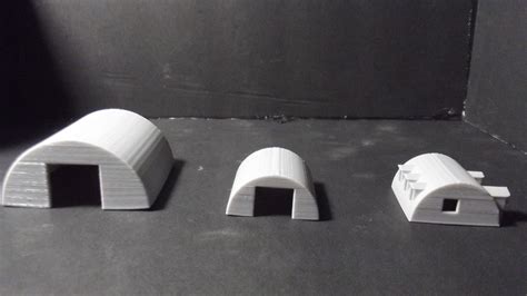 3 N Scale Quanset Huts 3d Printed Q1 4839480440