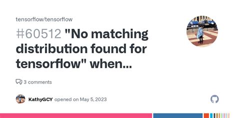 No Matching Distribution Found For Tensorflow When Installing With