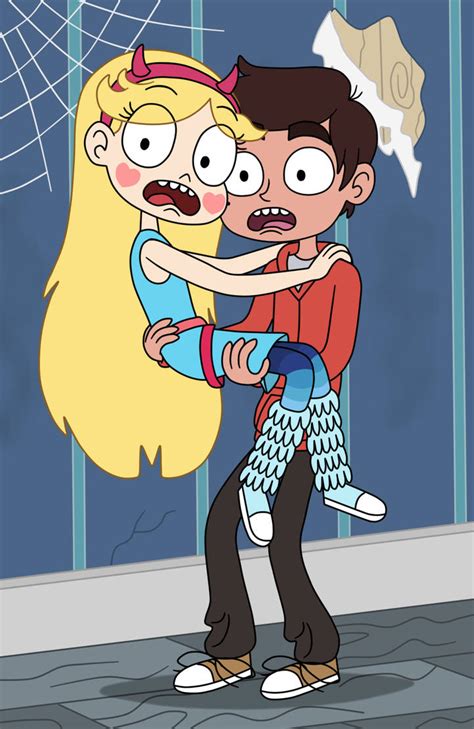 Star And Marco Scared In The Haunted House By Deaf Machbot On Deviantart