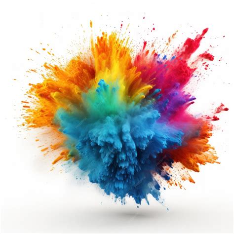 Premium Ai Image Holi Paint Color Powder Festival Explosion Burst