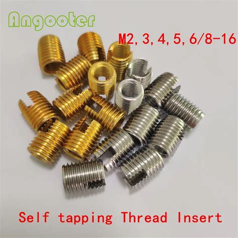 10pcs M2 M3 M4 M5 M6 M8 M10 M12 M14 Self Tapping Thread Insert Self Tapping Screw Bushing