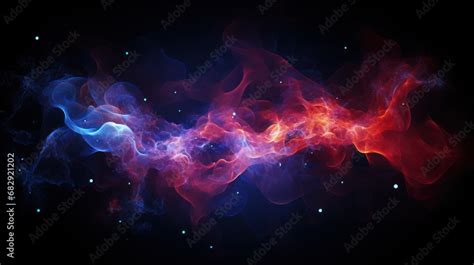 Illustrate The Particle Nebula Where Technology Clouds Give Rise To New