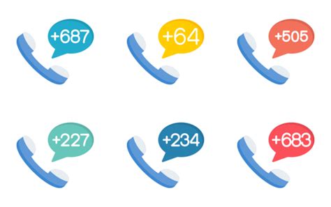 Country Dial Code Icon Pack Color Fill 150 Svg Icons